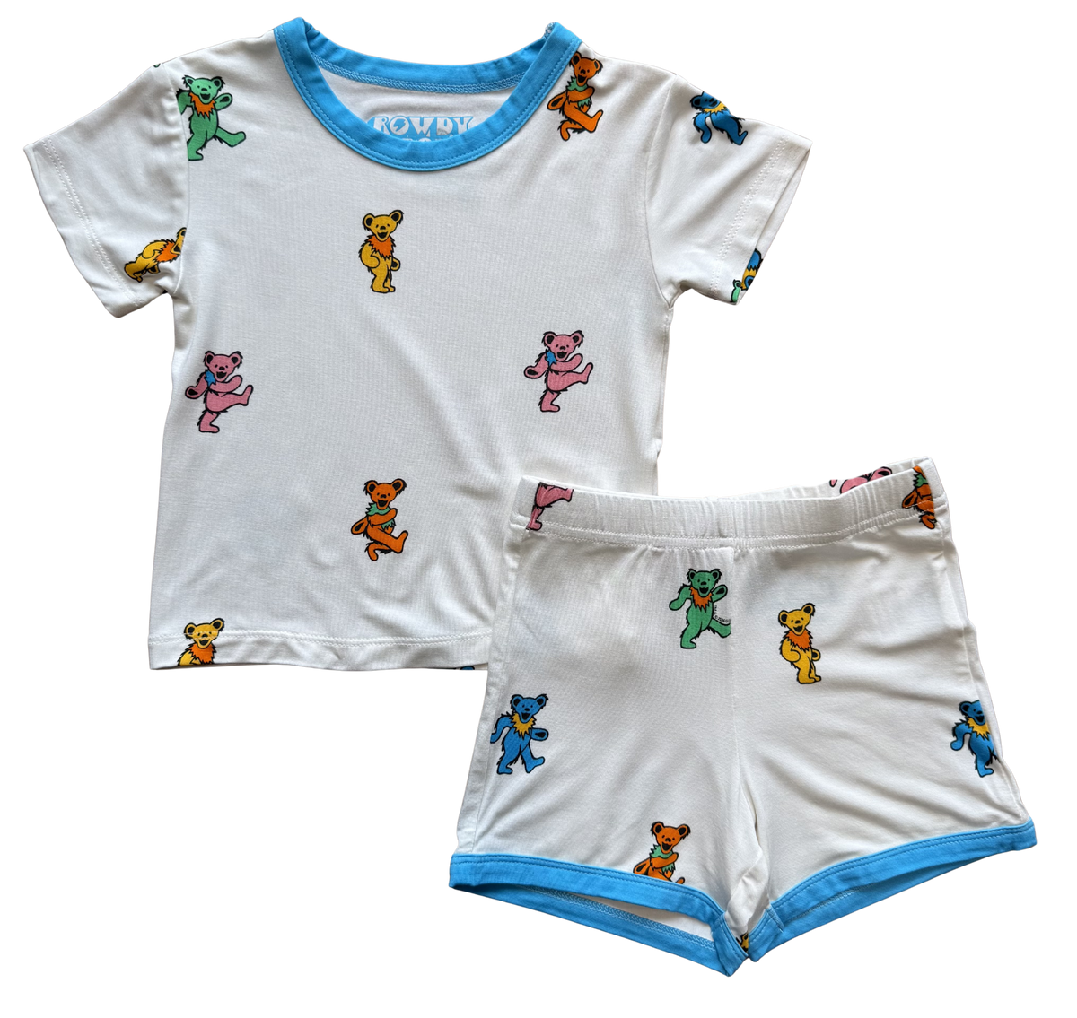 Grateful Dead Dancing Bears Pookster Short Set - Blue – Rowdy Sprout