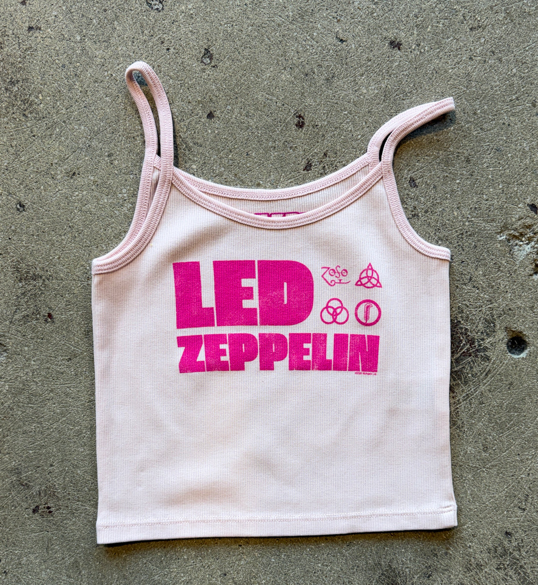 8Y - Led Zeppelin Pink Tank Sample – Rowdy Sprout